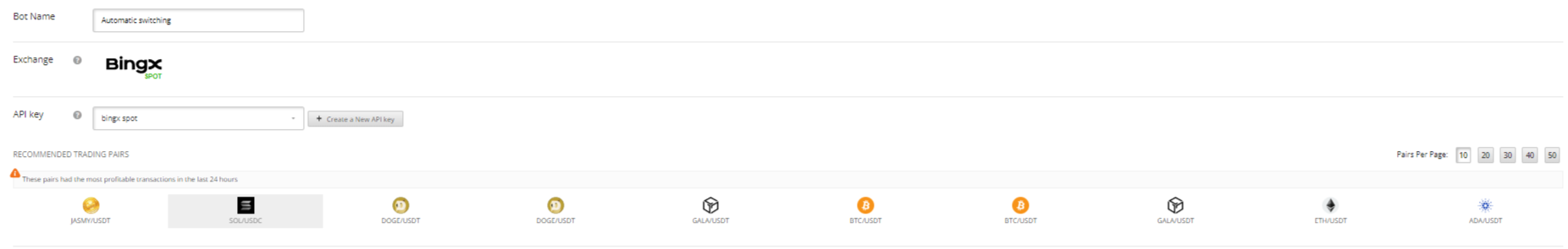 RevenueBot - Creating a bot with automatic pair switching on the BingX ...